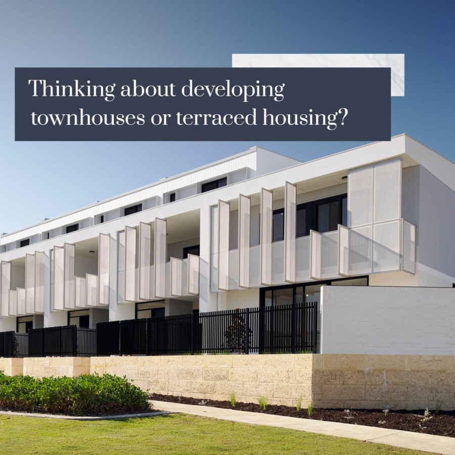 Terraced housing and townhouse development in Perth